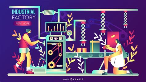 Descarga Vector De Diseño De Ilustración De Fábrica Industrial
