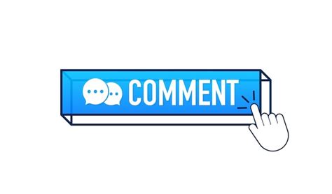 Premium Vector Flat Blue Comment Button Flat Vector Computer Mouse