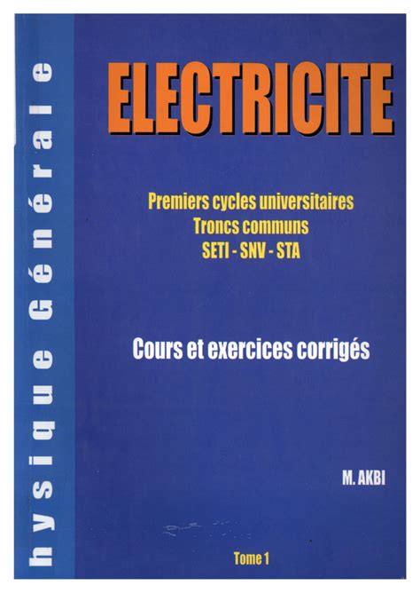 Electricite Cours Et Exercices