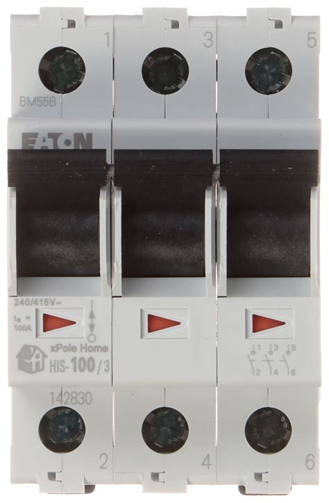 Isolating Switch His 1003 Three Phase 100 A Eaton Insulating Switch