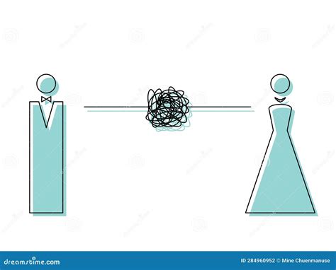 Thinking Solution Is Wrong Life Problem Complicated Couple Stock Illustration Illustration