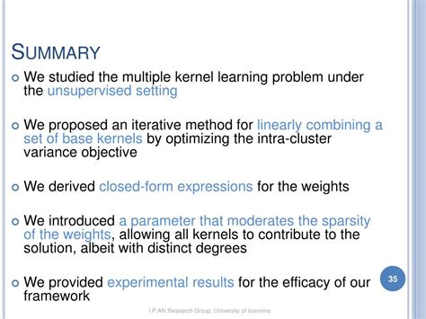 Ppt Greedy Unsupervised Multiple Kernel Learning Powerpoint