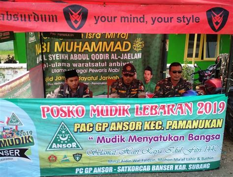 Gp Ansor Siagakan Posko Mudik Pasundan Ekspres