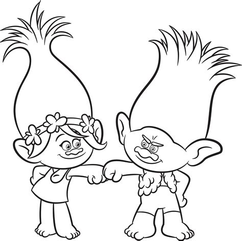 Free Printable Trolls Coloring Pages Trolls Movie Coloring Pages Free