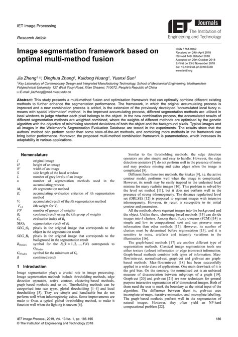 Pdf Image Segmentation Framework Based On Optimal Multi Method Fusion