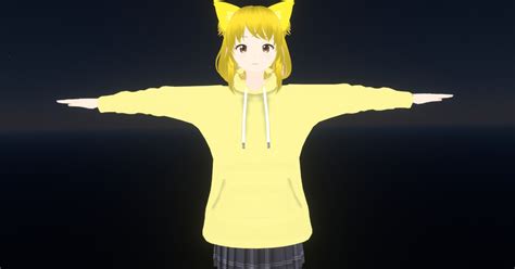 Cute Anime Girl Game Ready Low Poly 3d Model Kiko 3d Characters