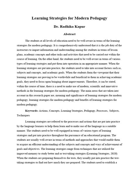 Learningstrategiesformodernpedagogyv 2 Pdf Learning Pedagogy