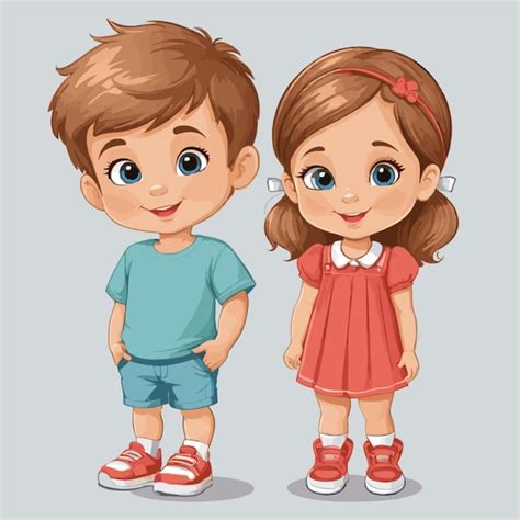 Premium Vector Brother And Sister Vector On A White Background