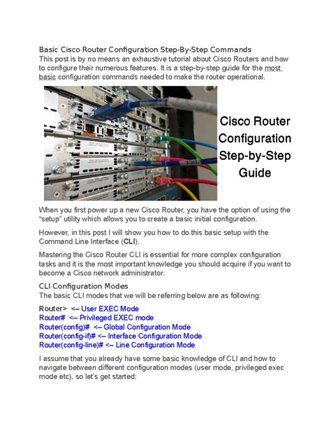 Cisco Config Basic Cisco Router Configuration Step By Step Commands This Post Is By No Means