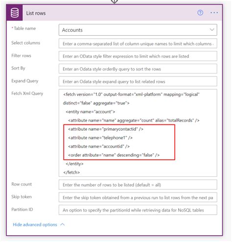 Fetchxml Aggregation In A Flow Using Cds Current Environment