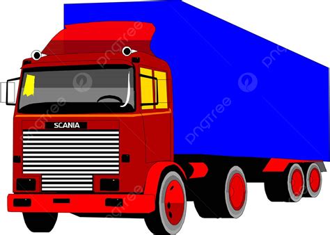 Vector Deliverycargo Truck Small Image Lorry Vector Small Image