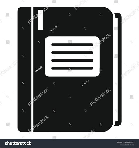 Notebook Folder Icon Simple Vector Write Stock Vector Royalty Free Shutterstock