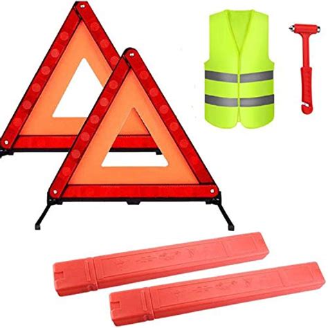 Tourking Warning Triangle Kit Safety Triangle Kit Car Roadside