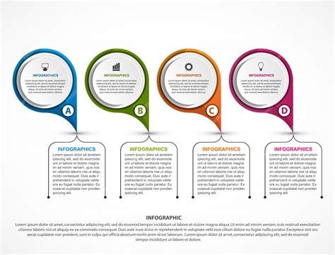 비즈니스 프리젠 테이션을위한 인포 그래픽 프리미엄 벡터