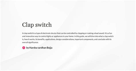 Clap Switch