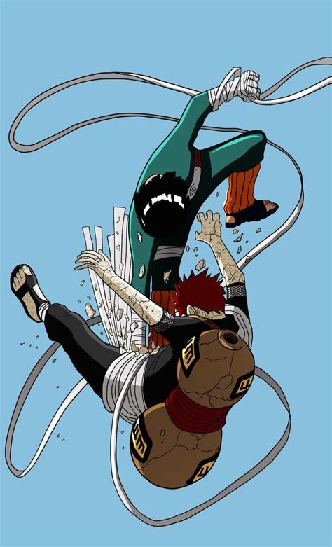 Rock Lee Vs Gaara Anime Naruto Lee Naruto