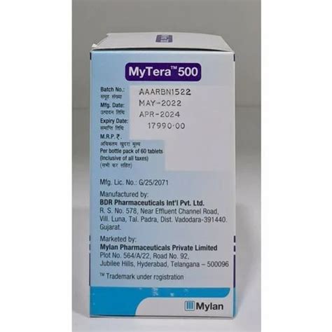 MyTera Abiraterone Acetate Tablets at Rs bottle एबरटरन ऐसटट टबलट in Mumbai ID