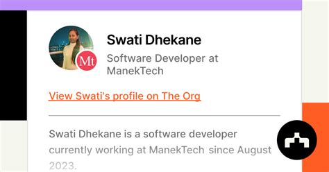 swati dhekane software developer at manektech the org