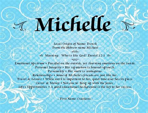 meaning of the female name michelle clipart