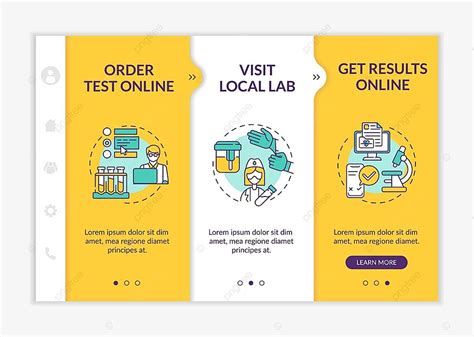 Laboratory Testing Ordering Steps Onboarding Vector Template Service