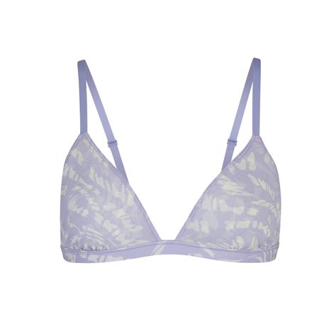 Summer Mesh Triangle Bralette Lilac Swirl Skims