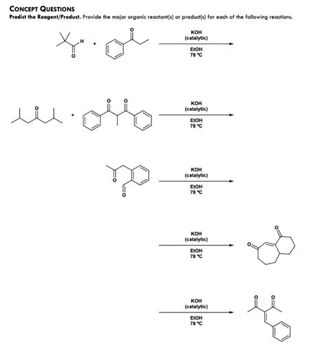 Solved Concept Questions Predict The Reagentproduct