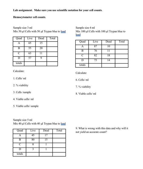Solved Lab Assignment Make Sure You Use Scientific Notation