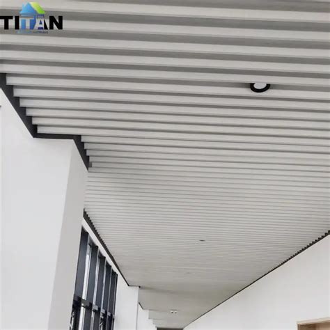 Suspended Ceiling System Decorative Metal Strips Aluminum False Grill Ceiling Aluminum Ceiling