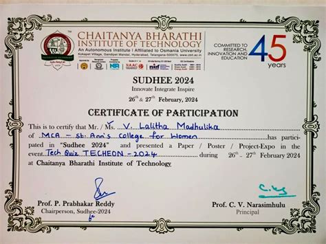 Lalitha Madhulika On Linkedin Sudhee2024 Techquiz