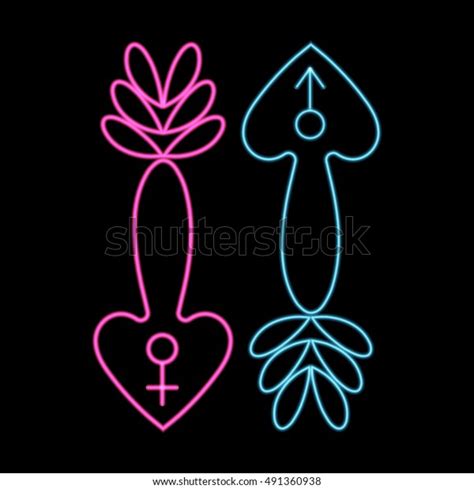Xxx Neon Erotic Symbols Black Background Stock Vector Royalty Free 491360938 Shutterstock