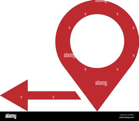 Map Pin And Arrow Location And Movement Editable Vector Stock Vector Image Art Alamy