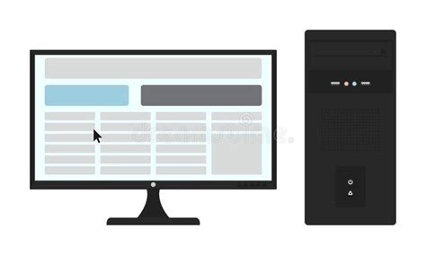 Classic Desktop Computer Setup With Widescreen Monitor Stock