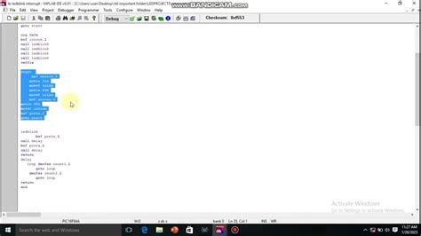 Pic16f84a Programming Interrupt To Blink A Led 4 Times As In House