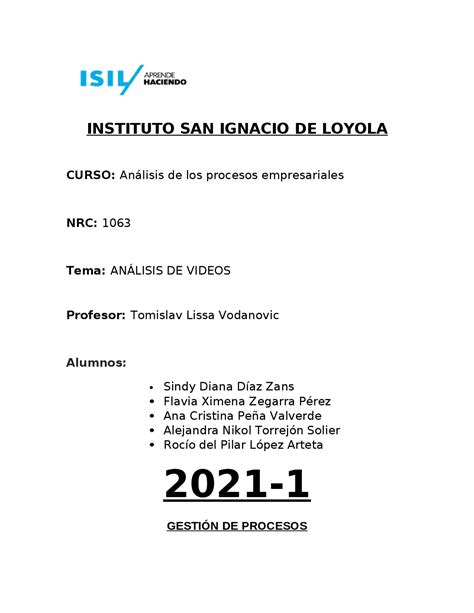 Trabajo Sobre Análisis De Videos Apuntes De Análisis Complejo Docsity