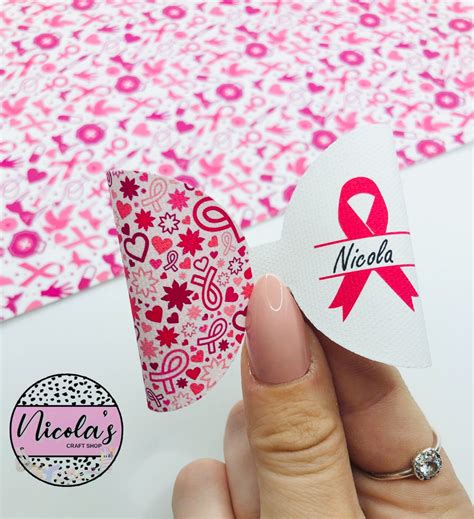 Breast Cancer Awareness Personalised Pre Cut Bow Loop Christmas Elf