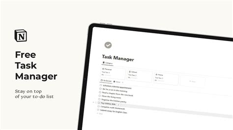free notion task manager