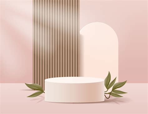 3d Background Products Display Podium Scene With Geometric Platform