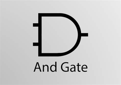 Premium Vector And Gate Engineering Symbol Vector Symbol Design
