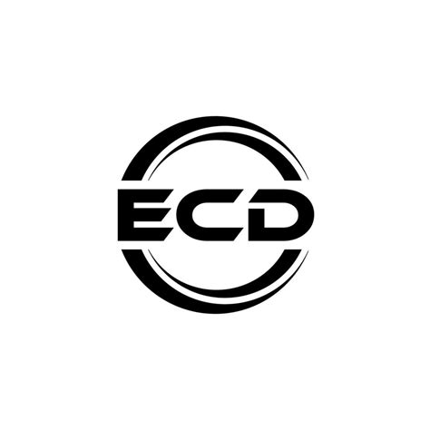 Ecd Letter Logo Design In Illustration Vector Logo Calligraphy