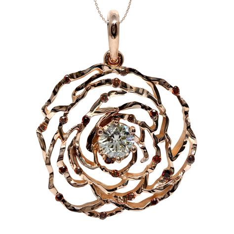 Custom Design Flower Pendant Gems Of La Costa