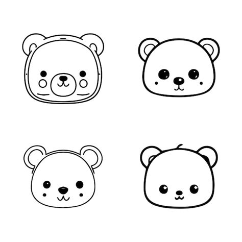 Premium Vector Cute Kawaii Pirates Head Collection Set Hand Drawn