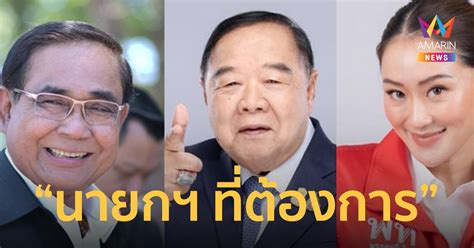 ซูเปอร์โพล เปิดผลโพล “นายกรัฐมนตรีที่ประชาชนต้องการ”