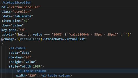 请教报错，基本按照demo来的 · issue 22 · xiaocheng555 el table virtual scroll · github