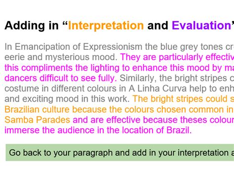 Dance Theory Comparing Professional Works Teaching Resources