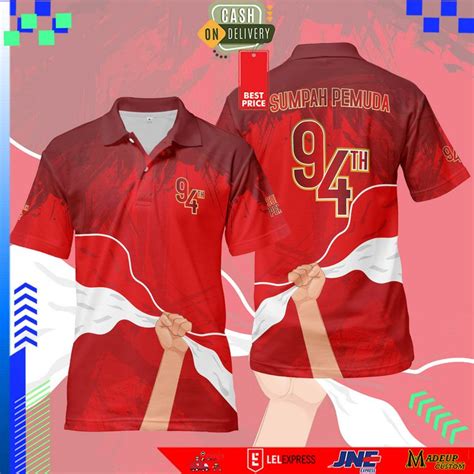 Jual Kaos Baju SUMPAH PEMUDA 3D Fullprinting Terbaru Dan Termurah