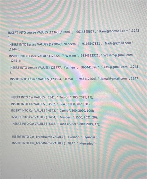 Solved Design And Implement At Least 4 Queries For The
