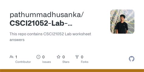 GitHub Pathummadhusanka CSCI21052 Lab Worksheet 1
