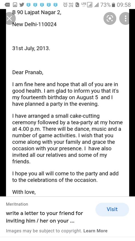 How To Write A Invitation Letter For My Birthday Party Infoupdate Org