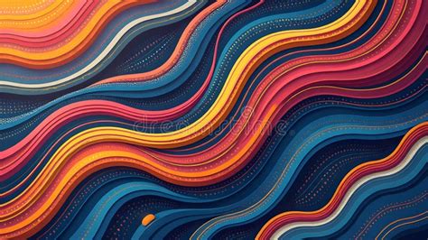 Colorful Abstract Waves In Vibrant Patterns And Textures For Modern