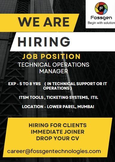 Fossgen Technologies On Linkedin Techops Hiring Innovation